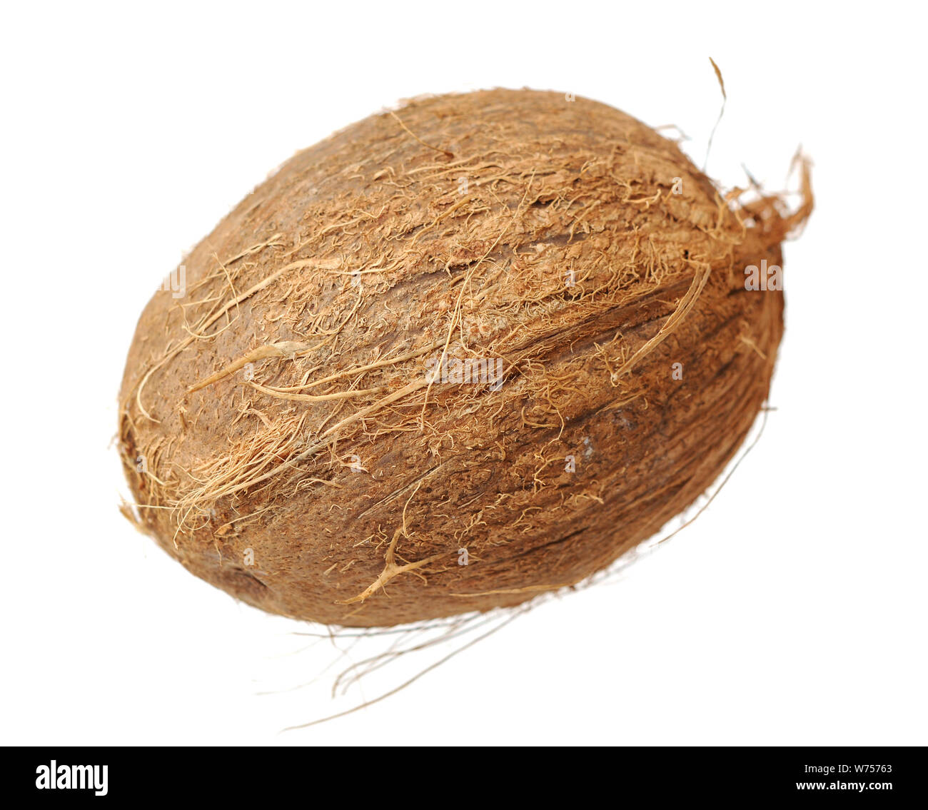 dried coconut isolated on white Stock Photo - Alamy