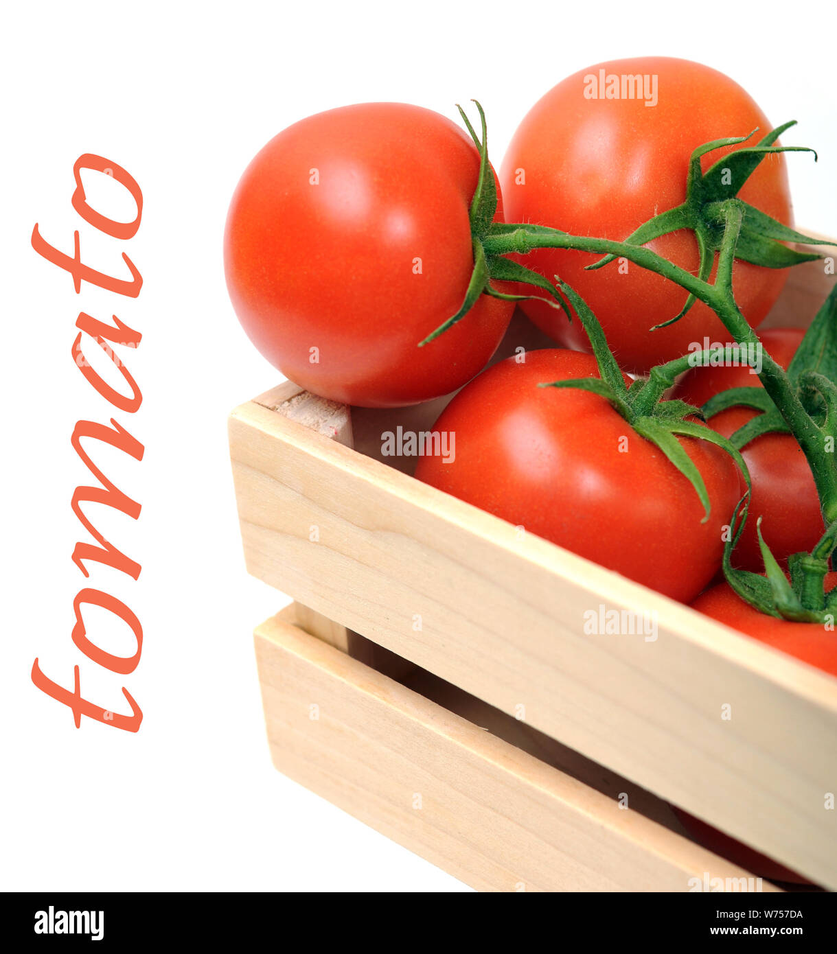 tomato on vine isolate on white Stock Photo - Alamy