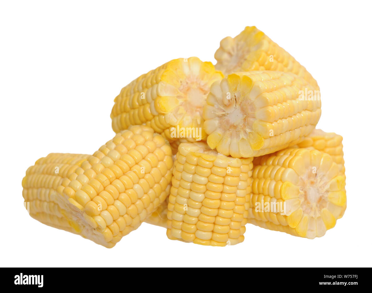 fresh chopped corn isolated on white background Stock Photo - Alamy