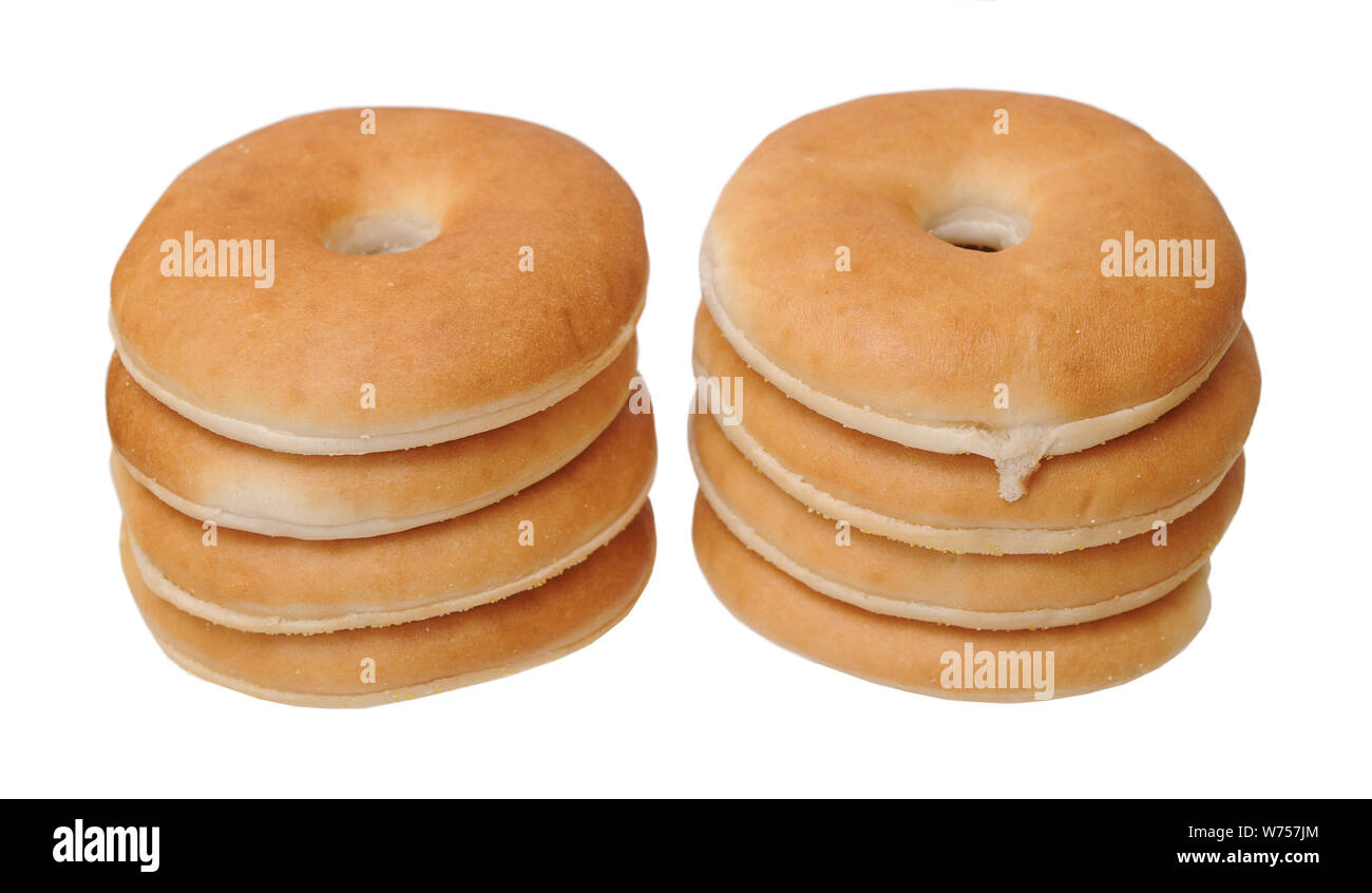 slim bagels isolated on white Stock Photo - Alamy