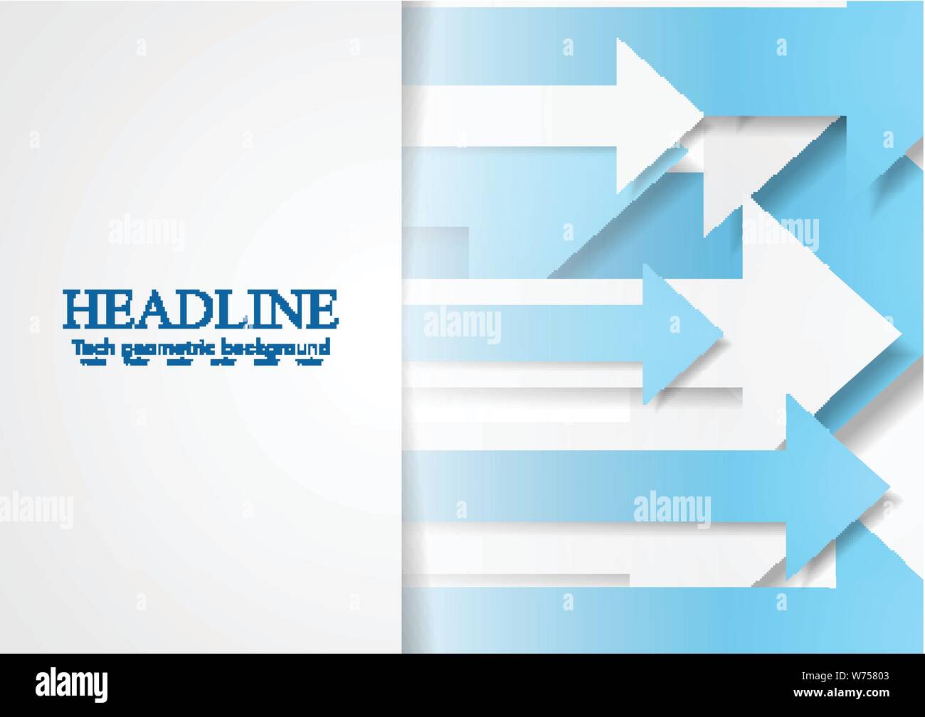 Blue and grey tech abstract background with arrows. Vector graphic ...