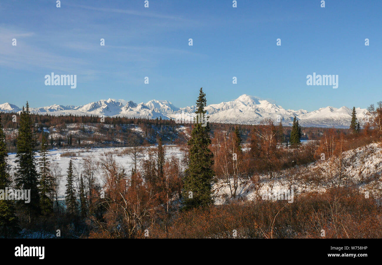 Mt. Denali View in Alaska Stock Photo - Alamy
