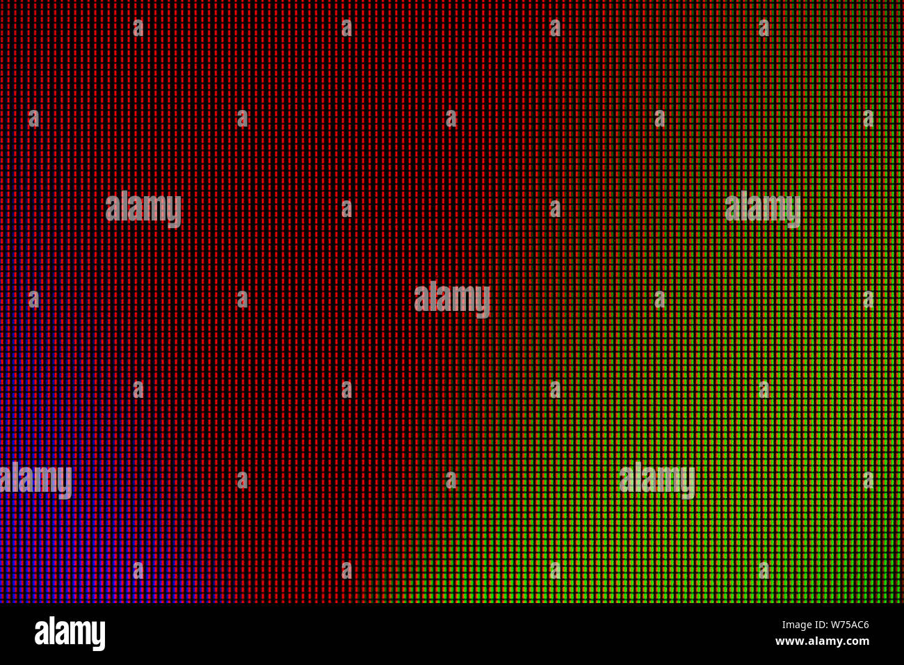 LED lights from LED computer monitor screen display panel for graphic ...