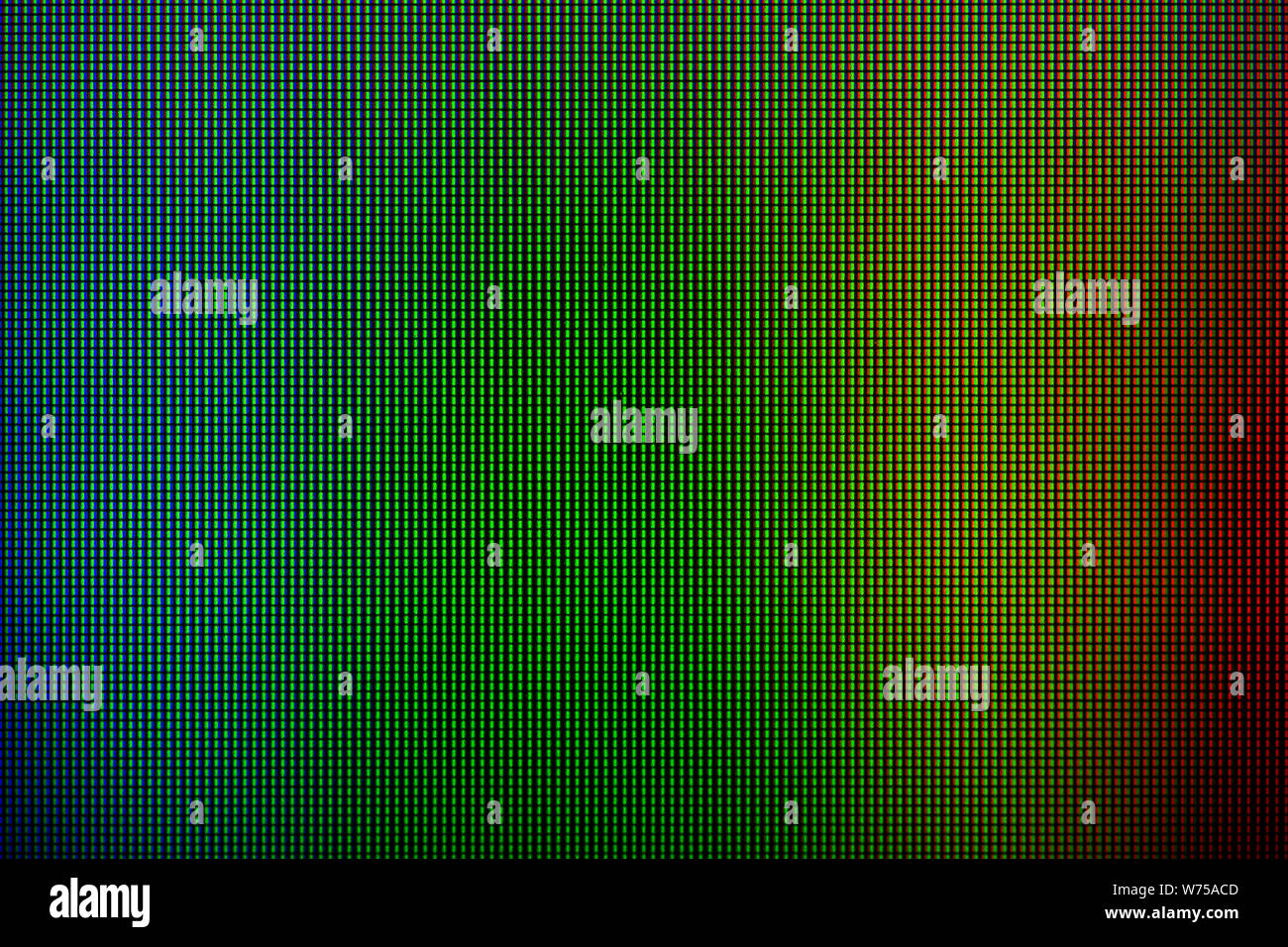 LED lights from LED computer monitor screen display panel for graphic ...