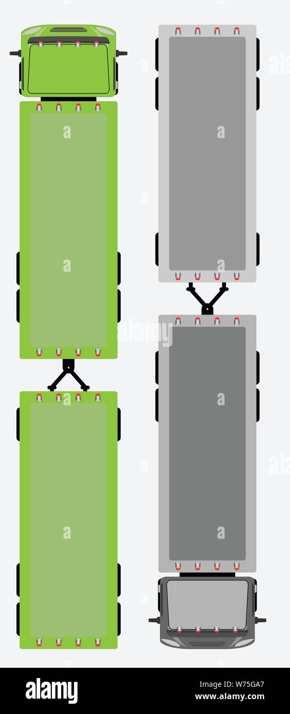 top view of trailer Cargo Truck Stock Vector Image & Art - Alamy