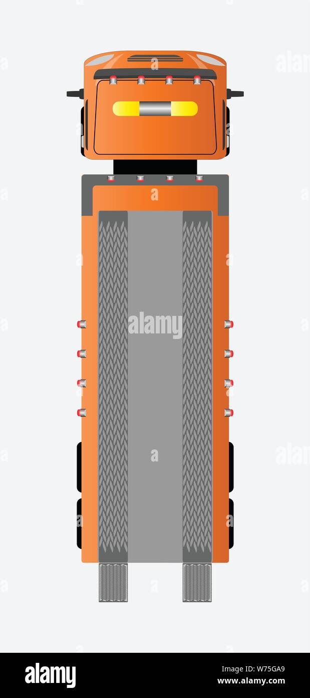 top view Tow truck for emergency car move Stock Vector Image & Art - Alamy