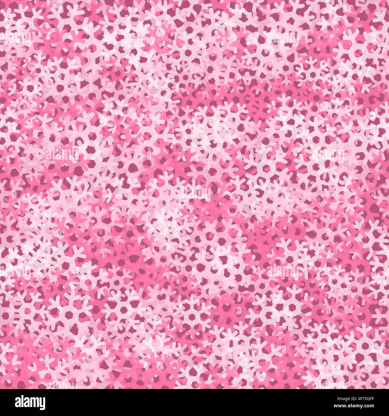 Christmas Camouflage seamless pattern. Transparent Snowflakes ...