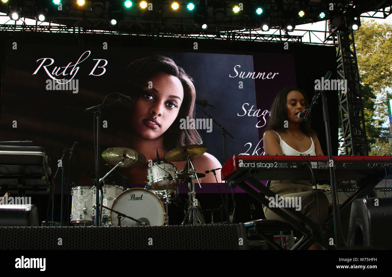 August 4, 2019, New York City, New York, USA: Singer RUTH B. performs ...