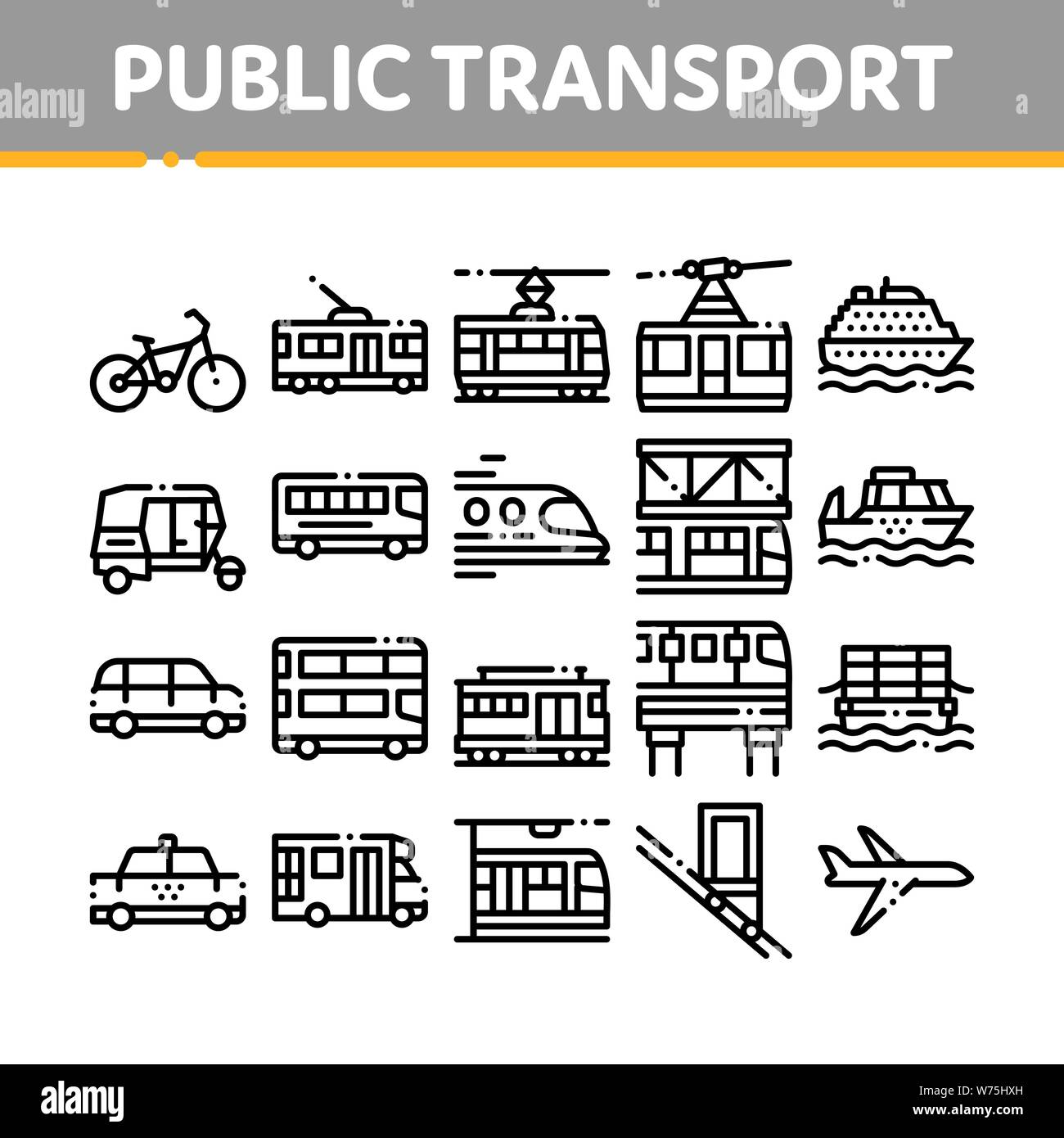 Public Transport Icons