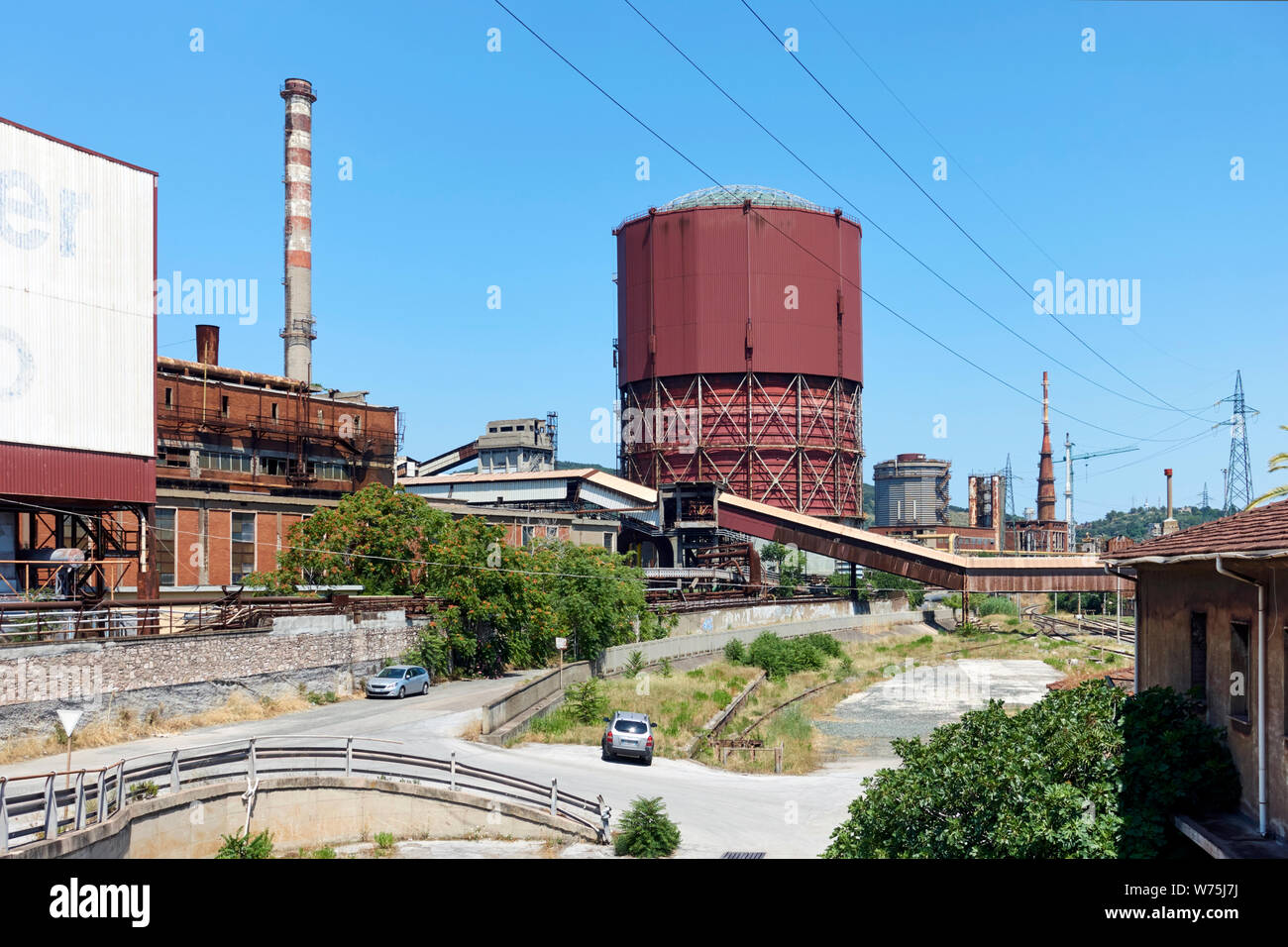 Piombino, LI, Italy, view of the old industrial centre and old ...