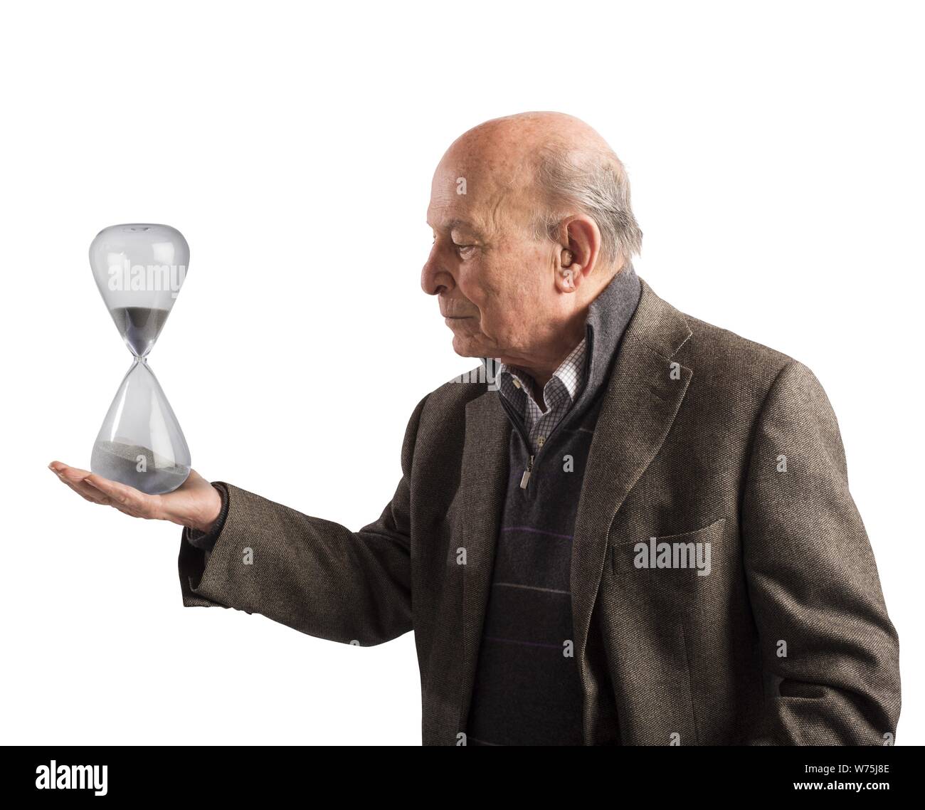 Old man hourglass hi-res stock photography and images - Alamy