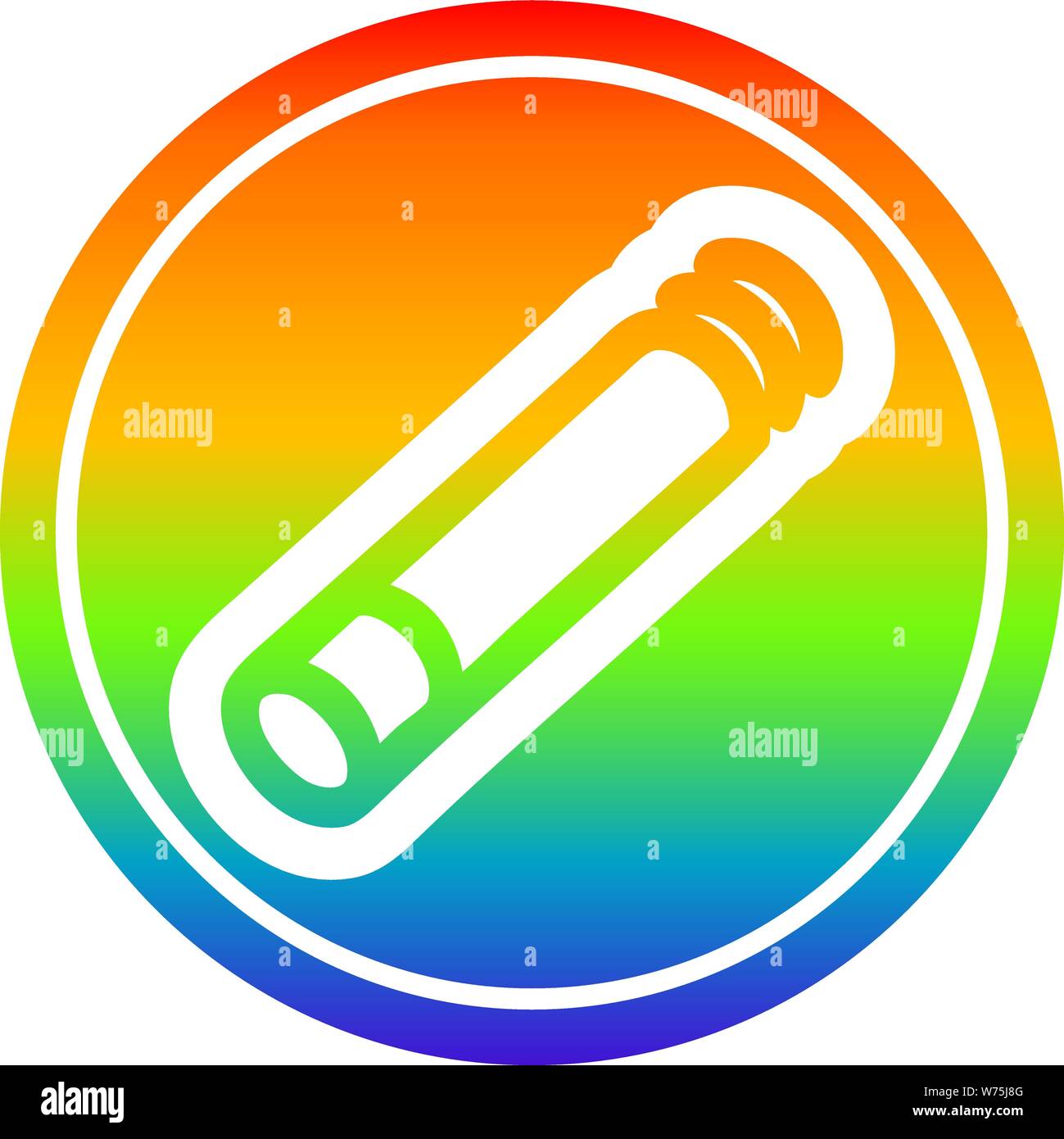 lit cigarette circular icon with rainbow gradient finish Stock Vector Image & Art - Alamy