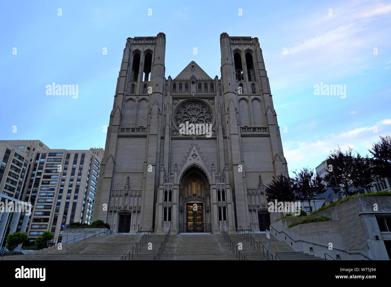 Grace Catholic Cathedral in San Francisco, California, USA Stock Photo ...