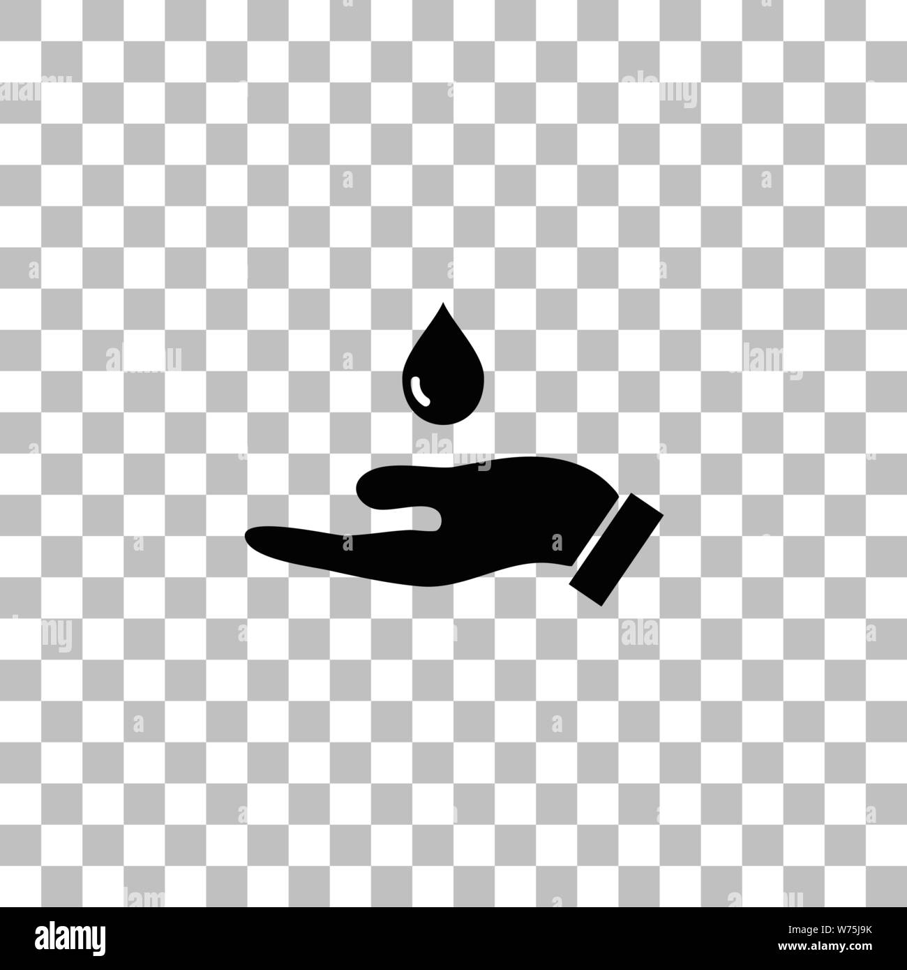Drop. Black flat icon on a transparent background. Pictogram for your ...