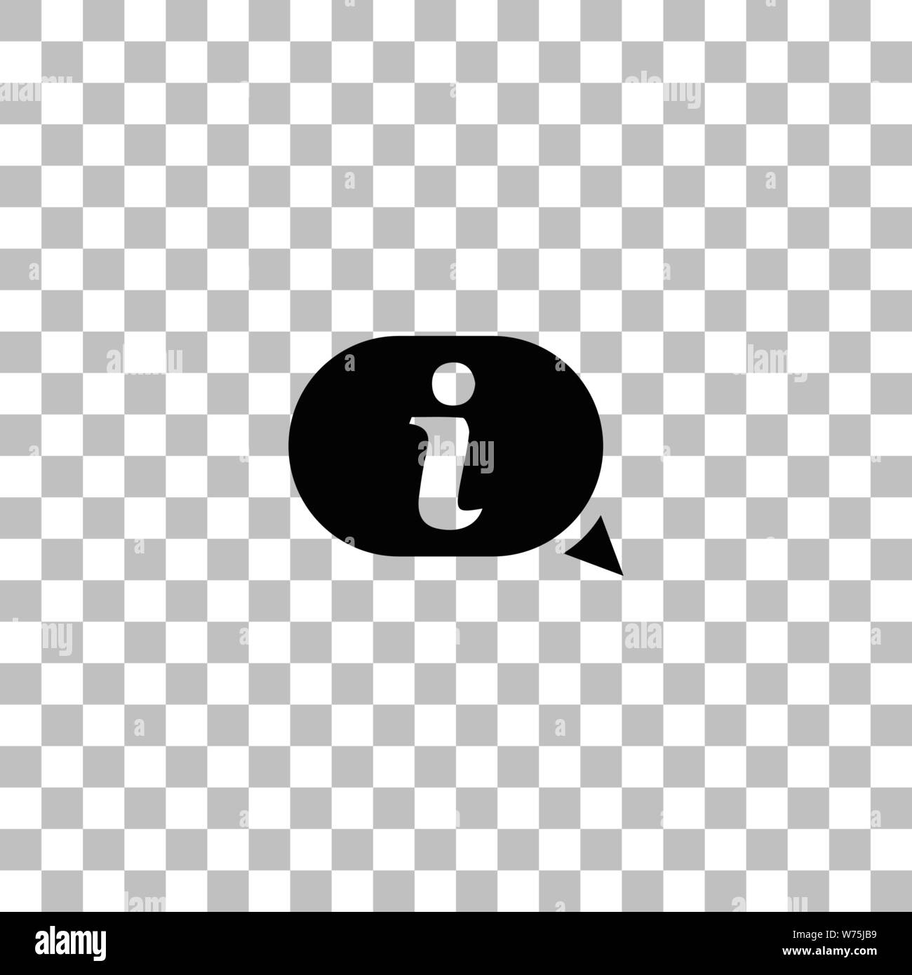Information. Black flat icon on a transparent background. Pictogram for ...