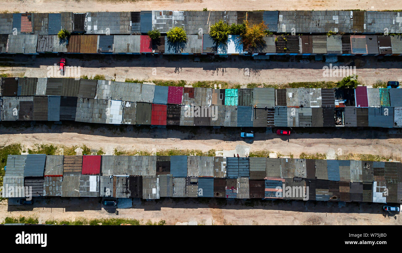 the slums the view from above aerial photography with drone Stock Photo ...