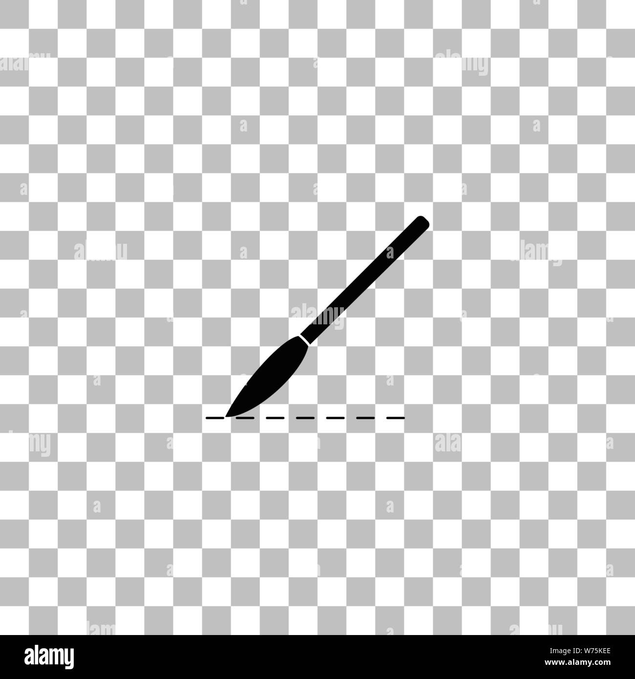 Incision surgery. Black flat icon on a transparent background ...