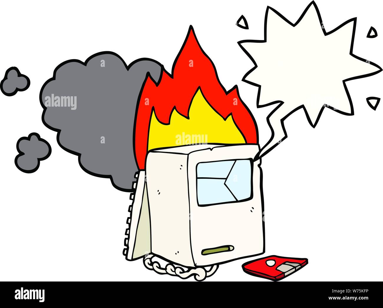 Freehand drawn cartoon old computer hi-res stock photography and images ...