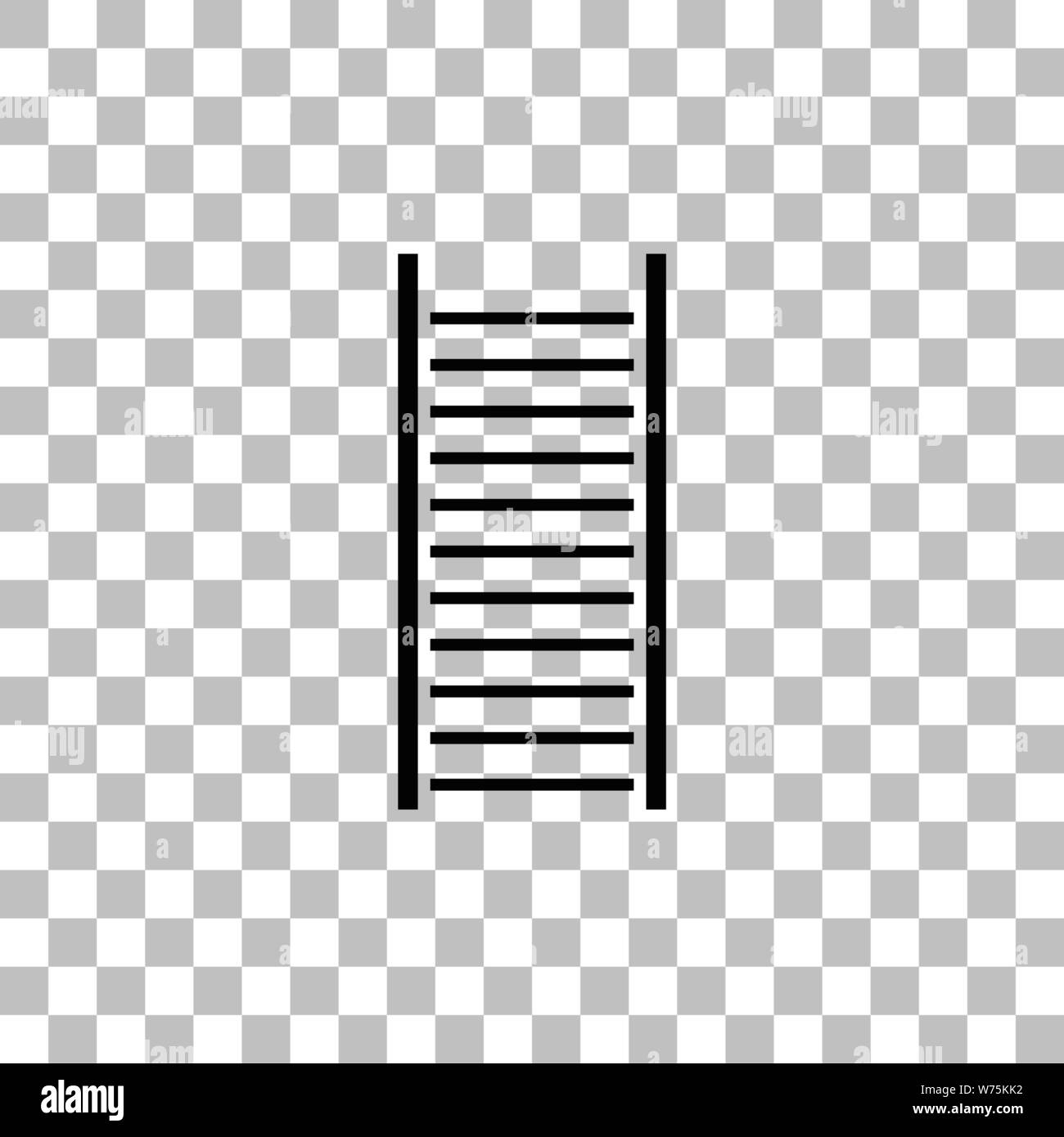 Ladder. Black flat icon on a transparent background. Pictogram for your ...