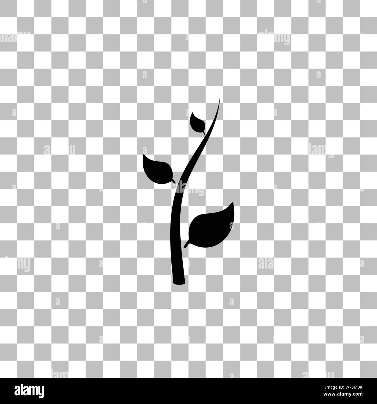 Sprout. Black flat icon on a transparent background. Pictogram for your ...