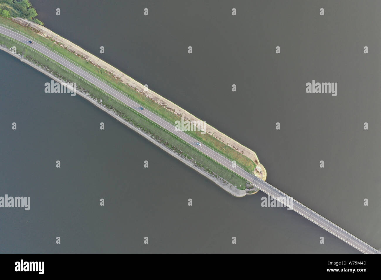 Road bridge over river and on top background Stock Photo - Alamy