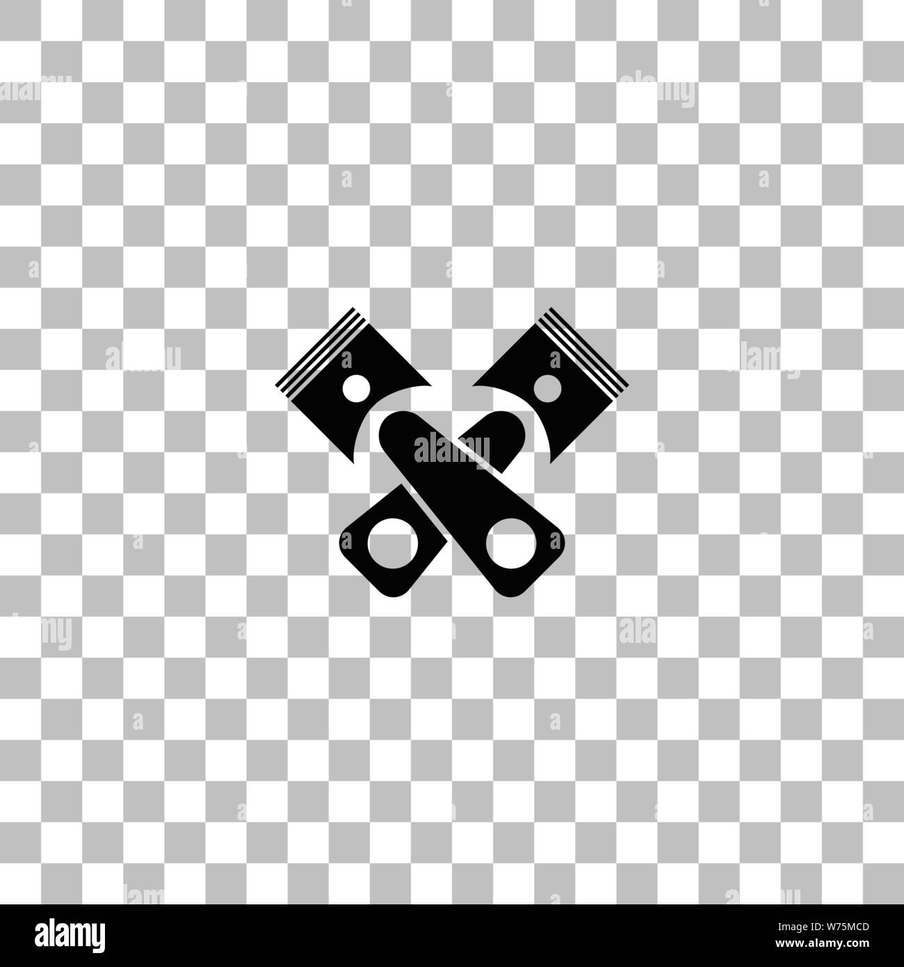 Auto service. Black flat icon on a transparent background. Pictogram ...