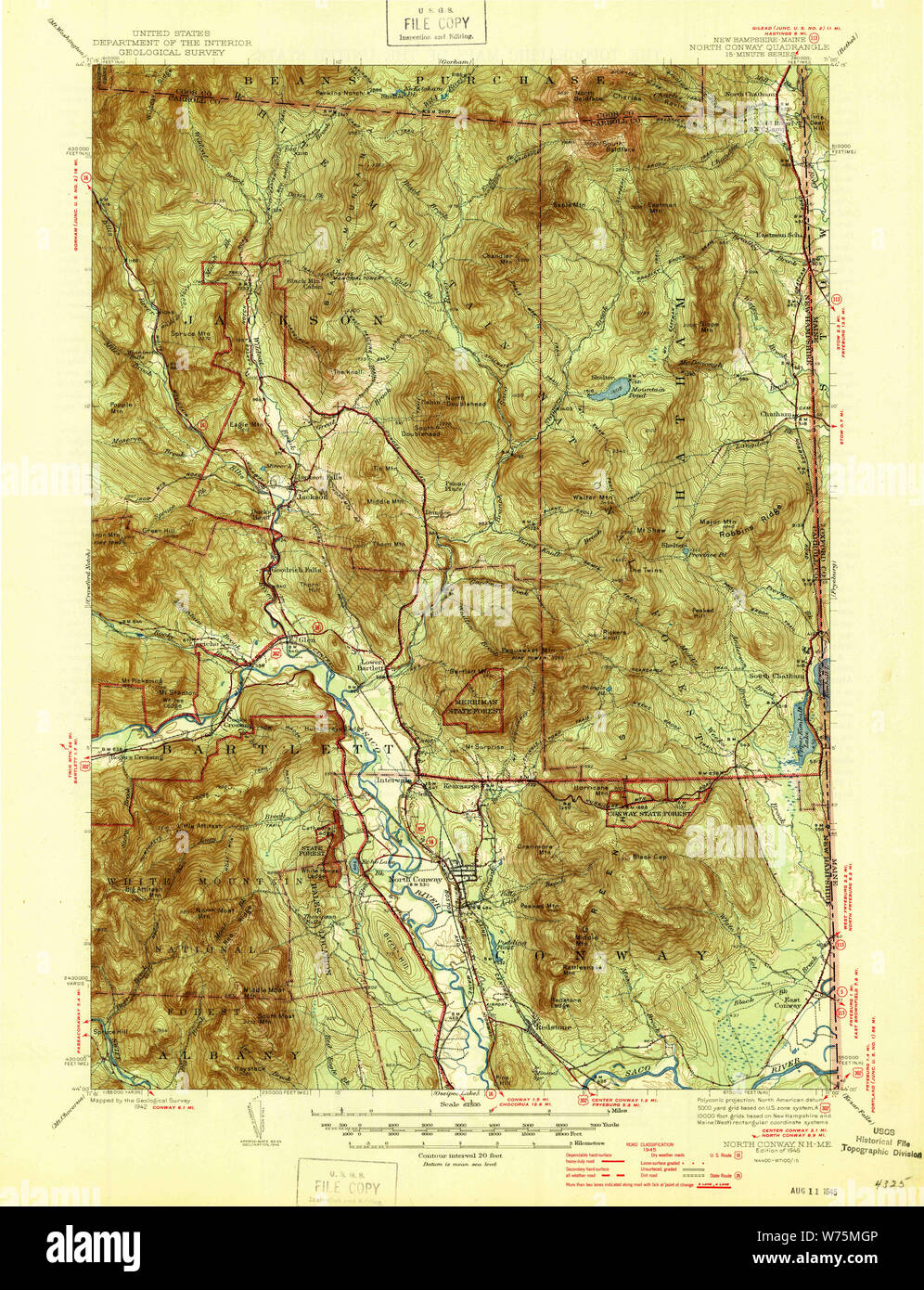 Map of north conway hi-res stock photography and images - Alamy