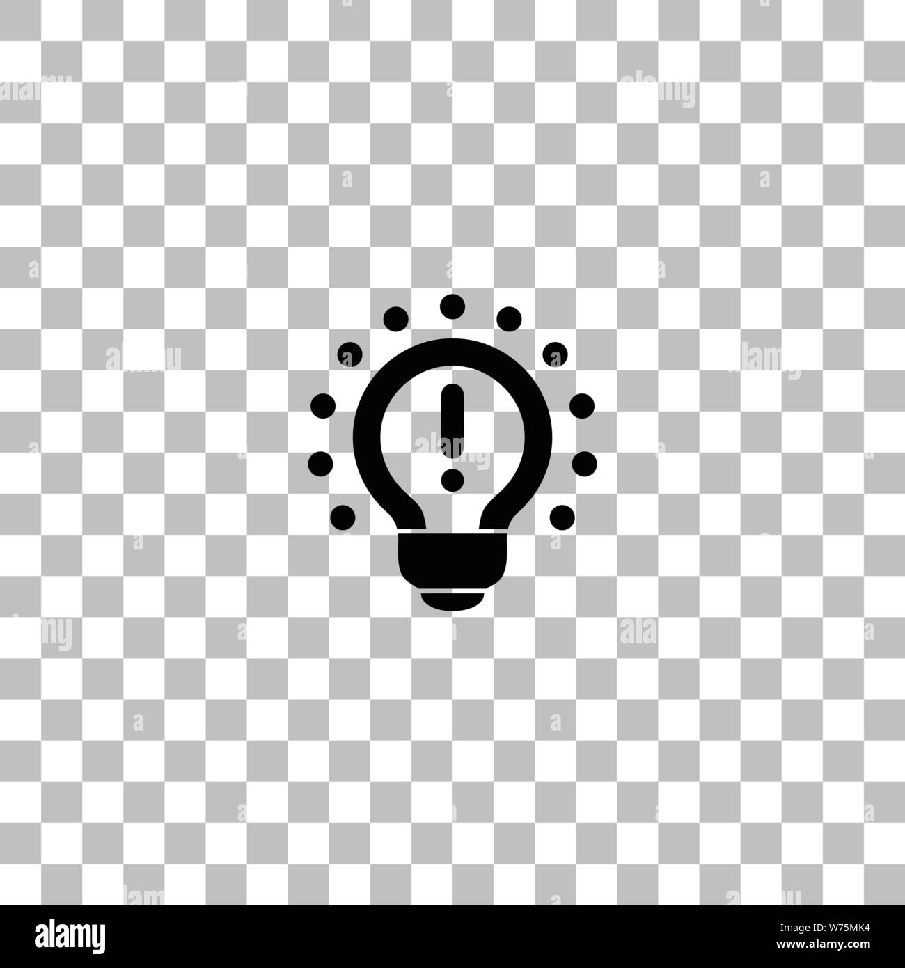 Idea. Black flat icon on a transparent background. Pictogram for your ...