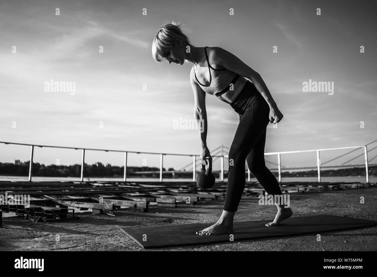 Pilates Black and White Stock Photos & Images - Alamy