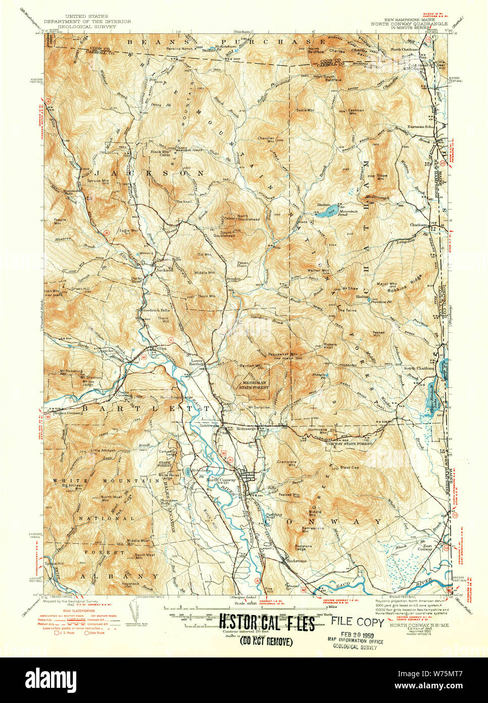 Map of north conway hi-res stock photography and images - Alamy