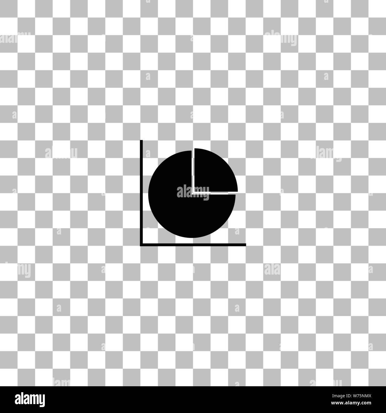 Chart. Black flat icon on a transparent background. Pictogram for your ...