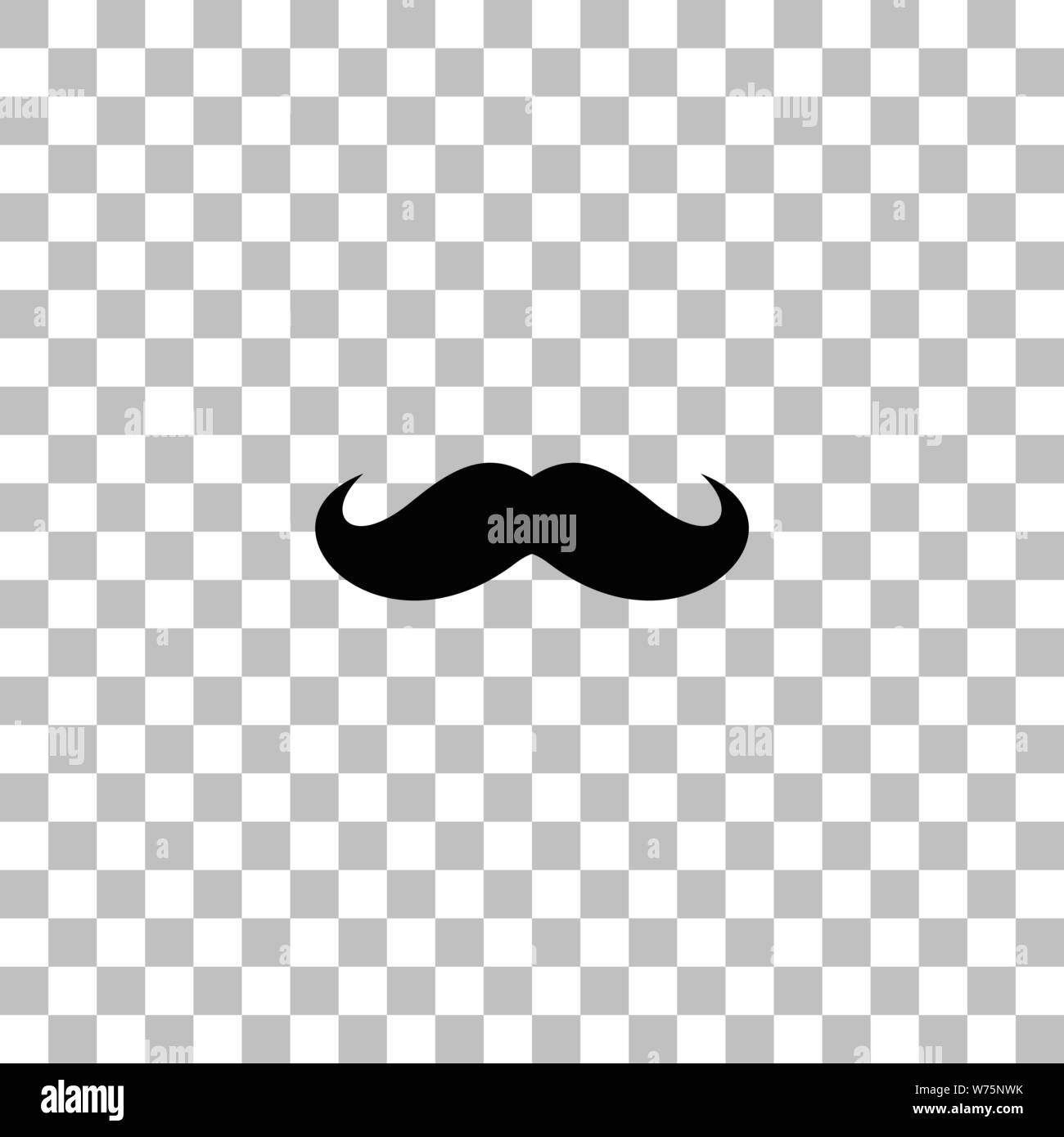 Whiskers. Black flat icon on a transparent background. Pictogram for ...