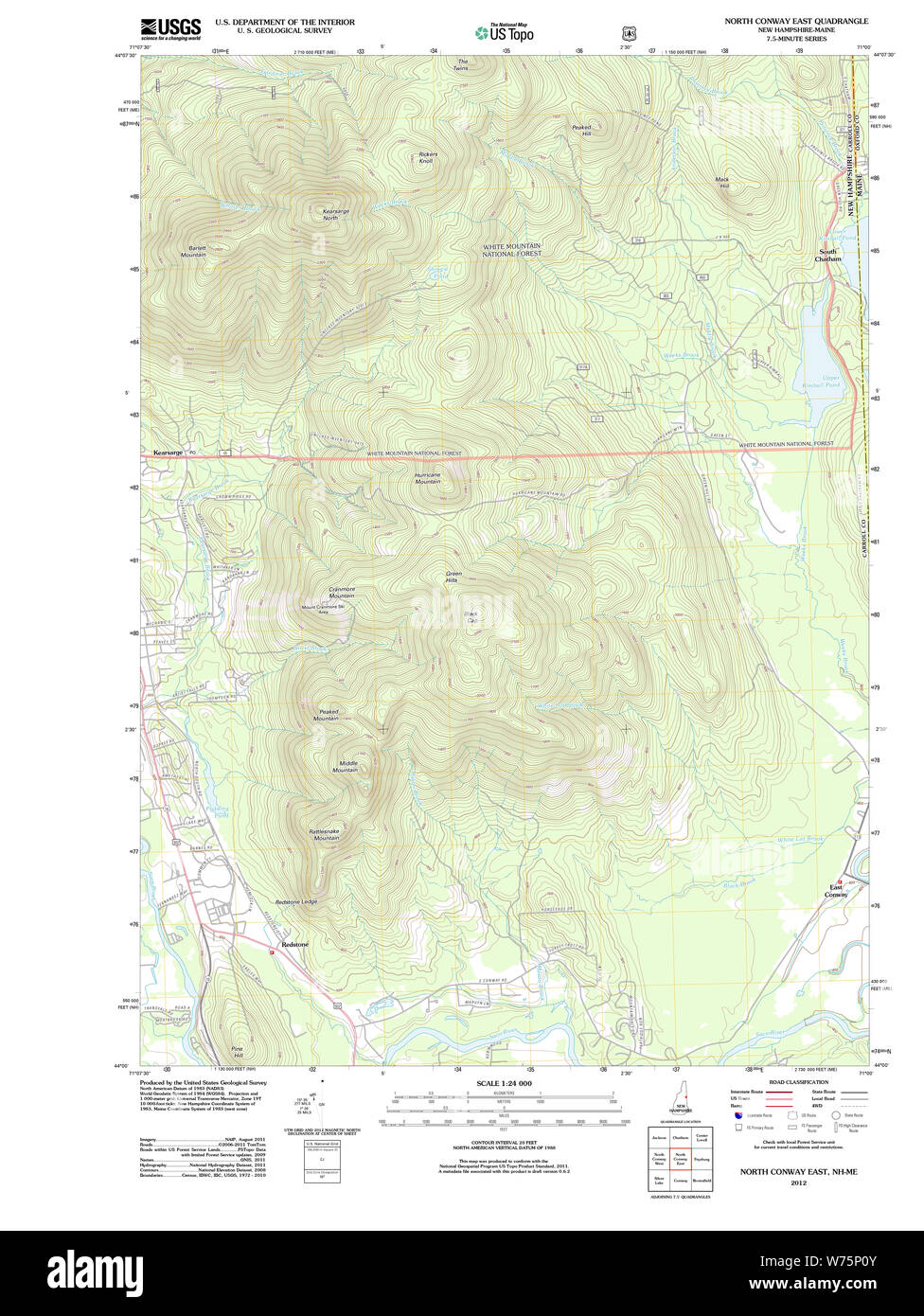 Map of north conway Cut Out Stock Images & Pictures - Alamy