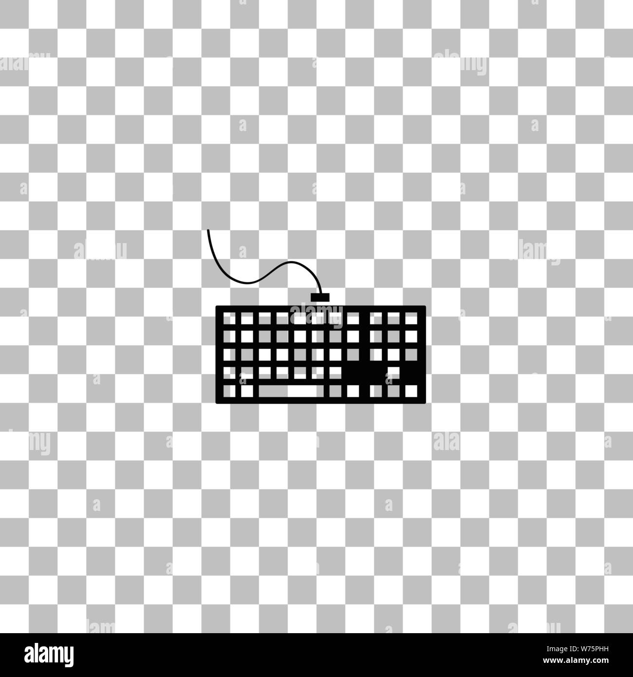 Keyboard. Black flat icon on a transparent background. Pictogram for ...
