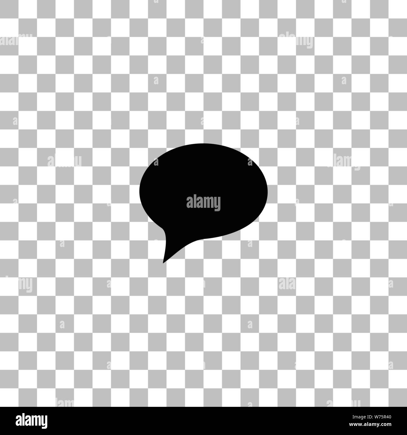 Bubble. Black flat icon on a transparent background. Pictogram for your ...