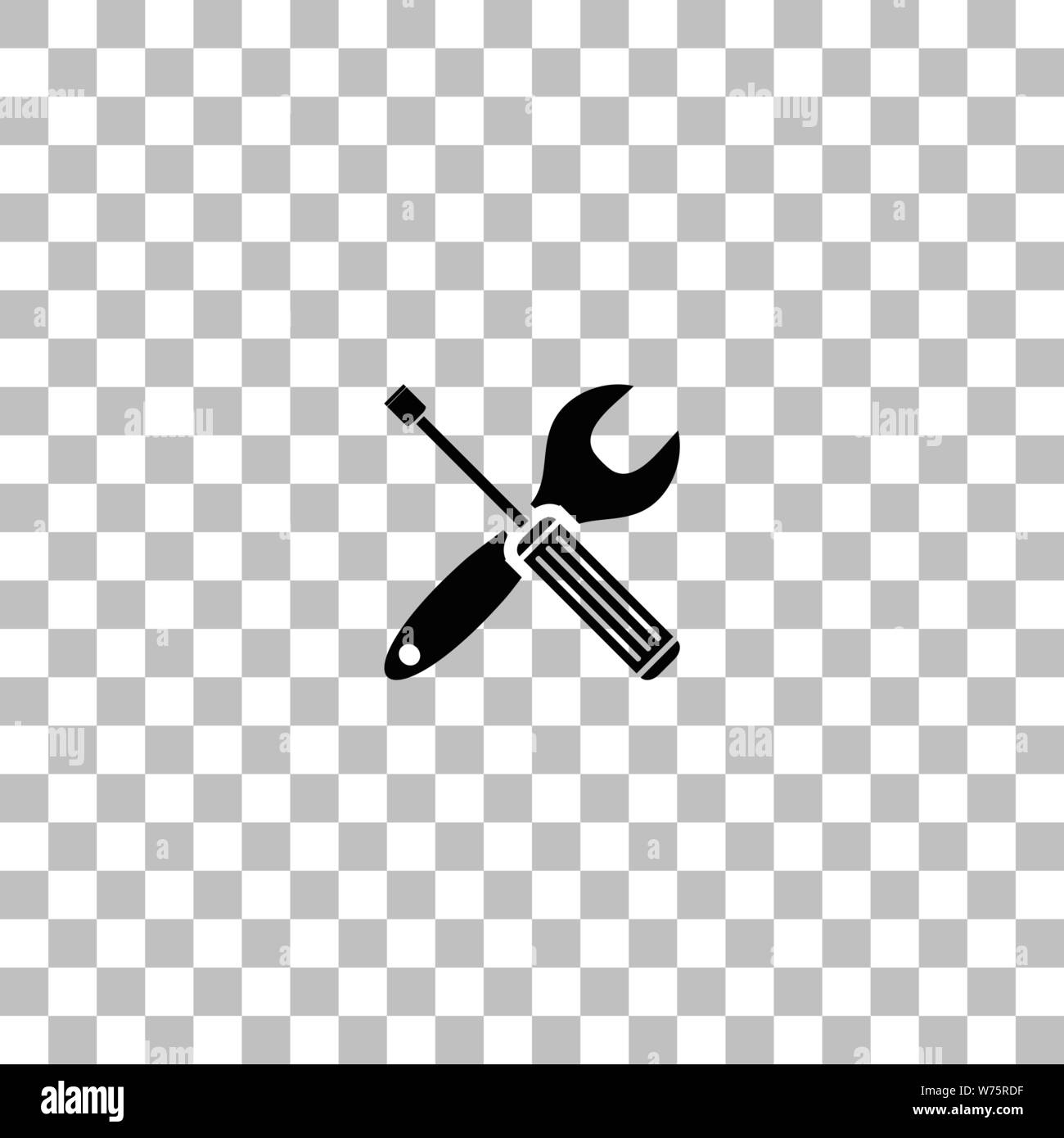 Repair. Black flat icon on a transparent background. Pictogram for your ...