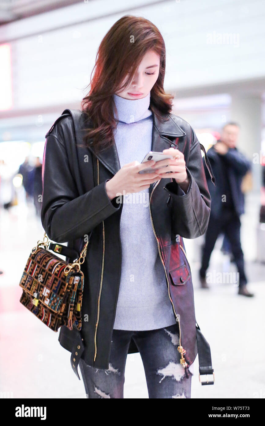 Chinese supermodel He Sui is pictured at the Beijing Capital ...