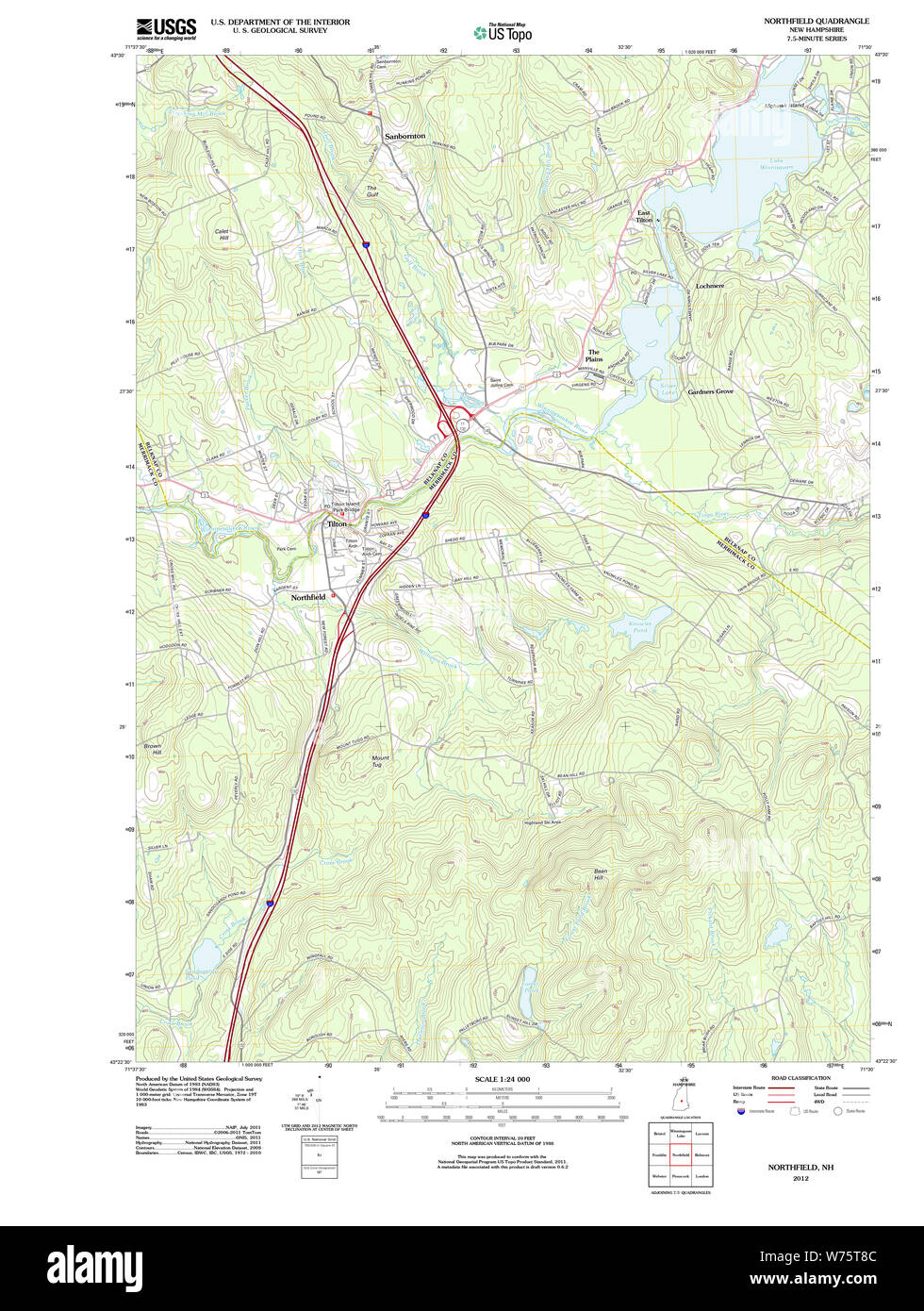 Northfield new hampshire map hi-res stock photography and images - Alamy