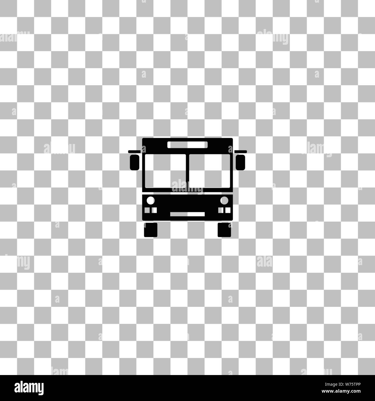 Bus. Black flat icon on a transparent background. Pictogram for your ...