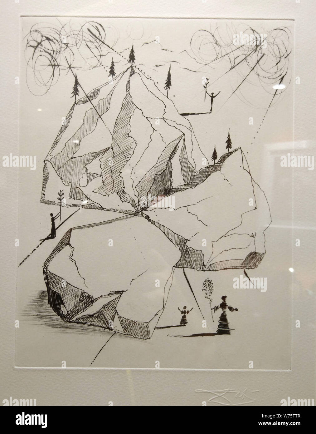 A woodblock piece by Spanish surrealist artist Salvador Dali is on ...