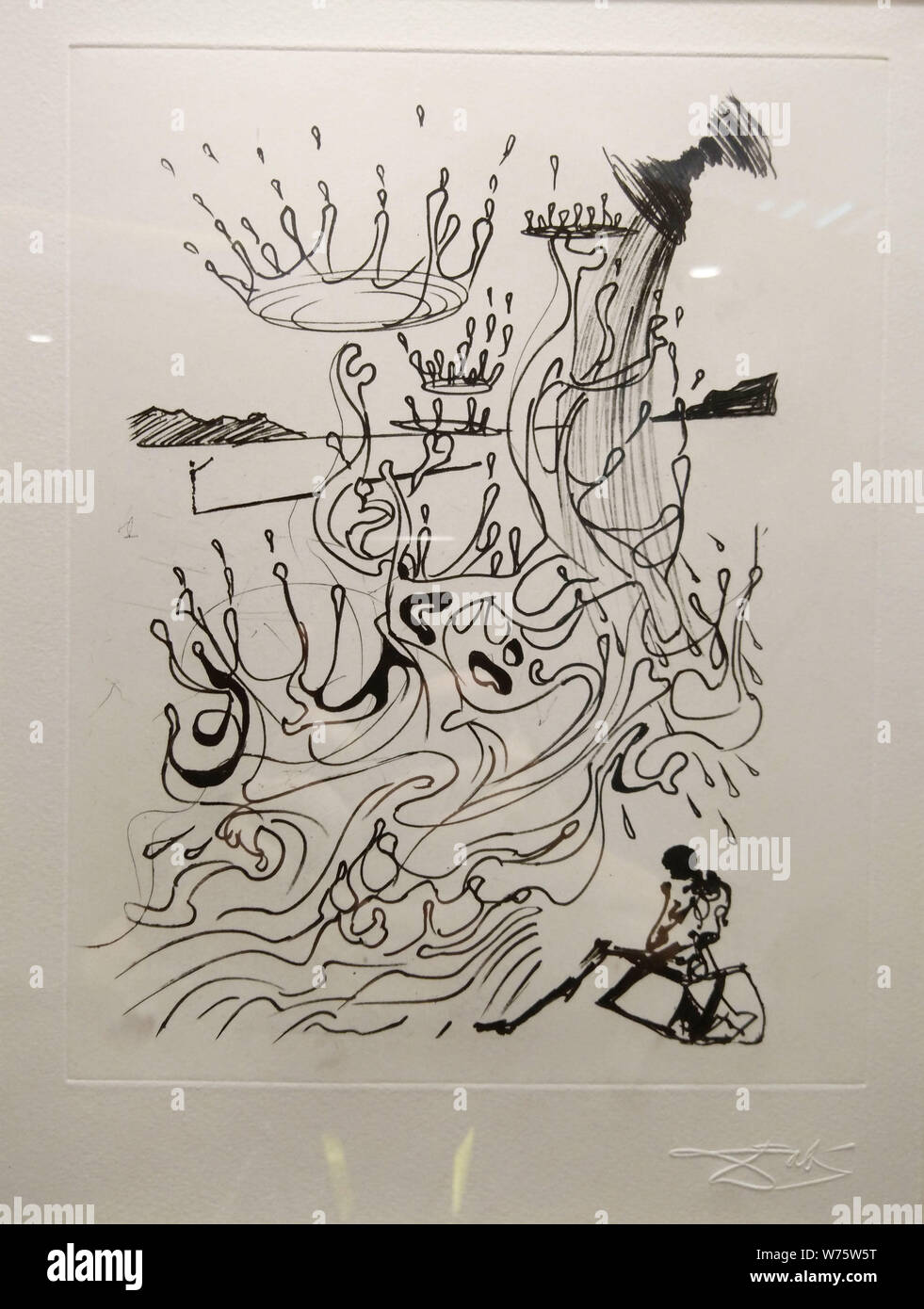 A woodblock piece by Spanish surrealist artist Salvador Dali is on ...