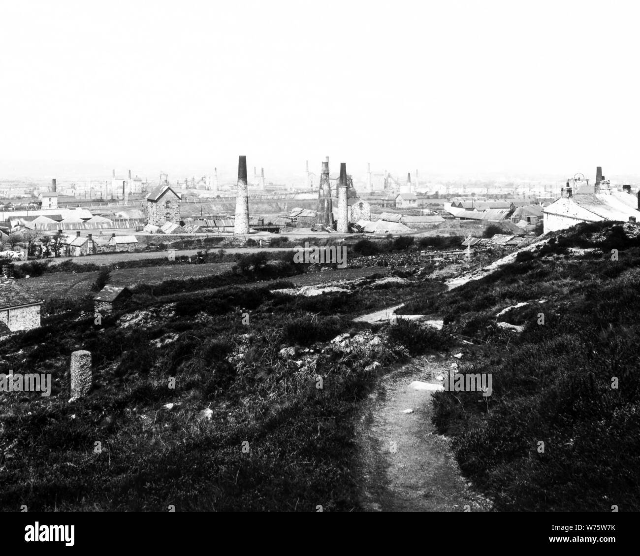 Carn brea tin copper mines Black and White Stock Photos & Images - Alamy