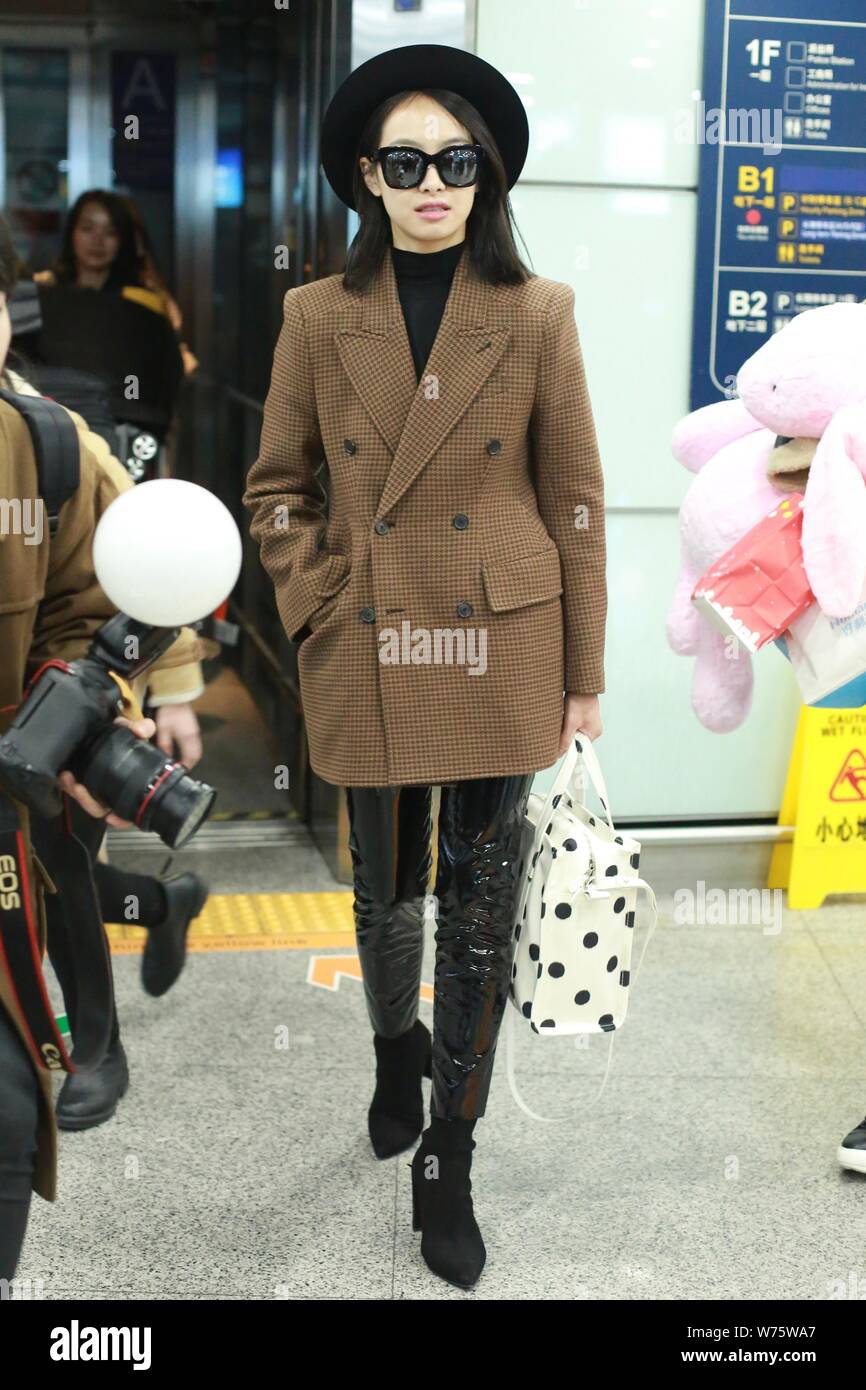 Chinese singer and actress Victoria Song or Song Qian arrives at the ...