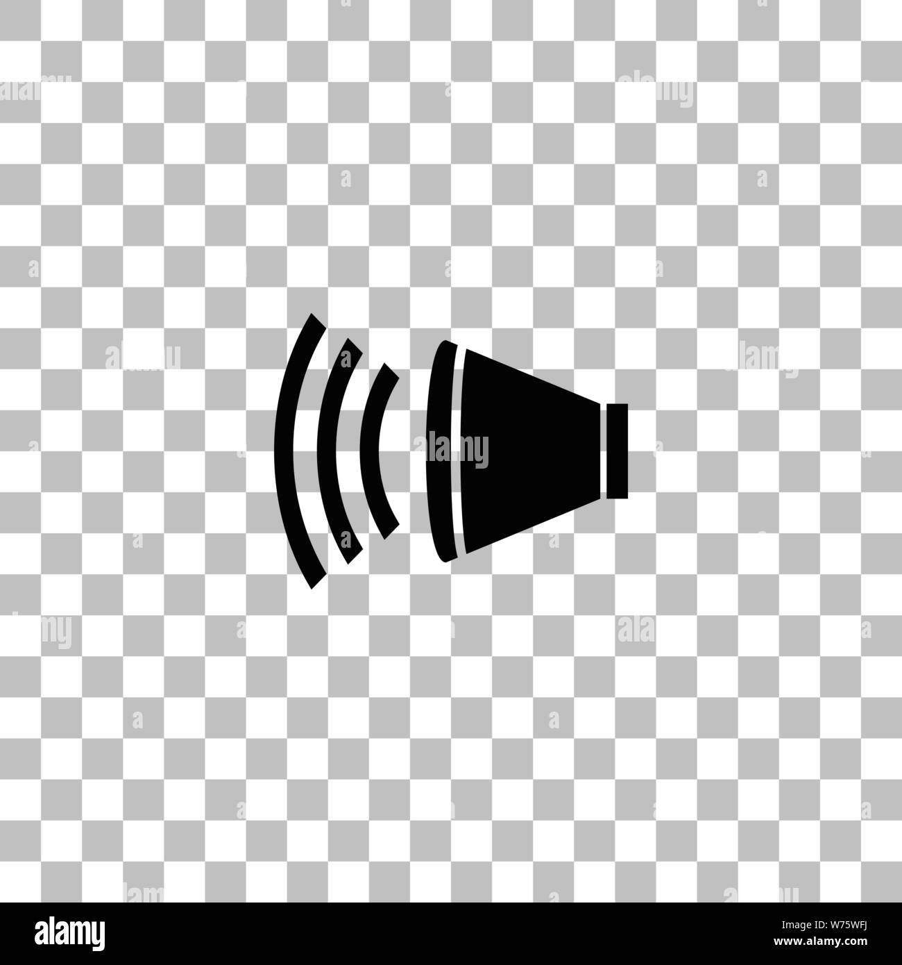 Volume. Black flat icon on a transparent background. Pictogram for your ...