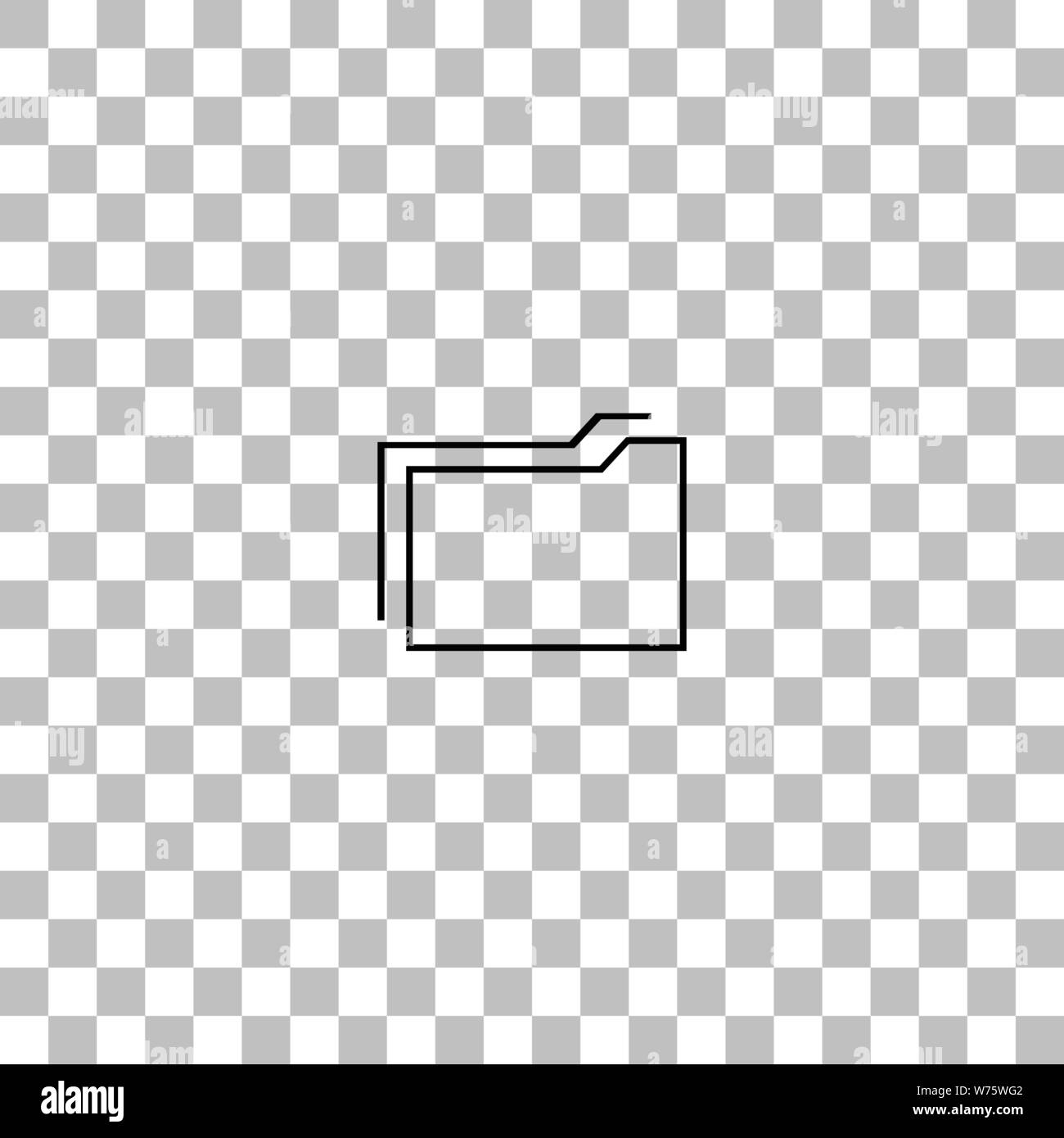 Folder. Black flat icon on a transparent background. Pictogram for your ...