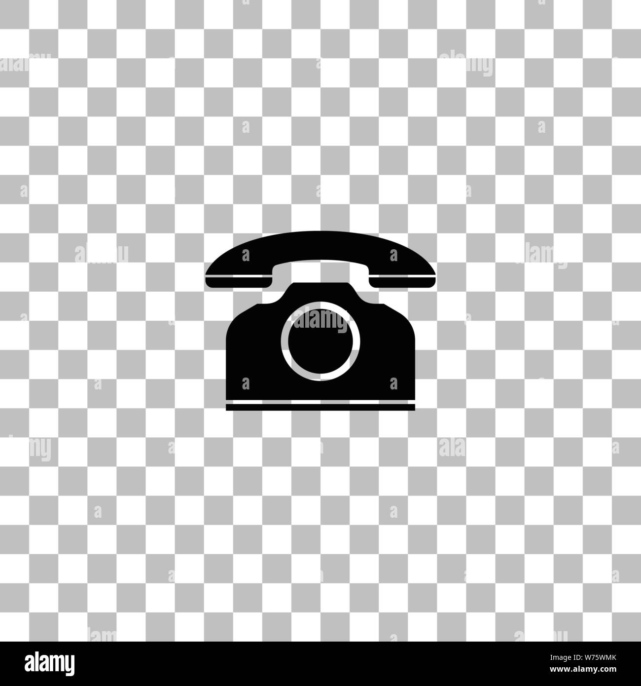 Phone. Black flat icon on a transparent background. Pictogram for your ...