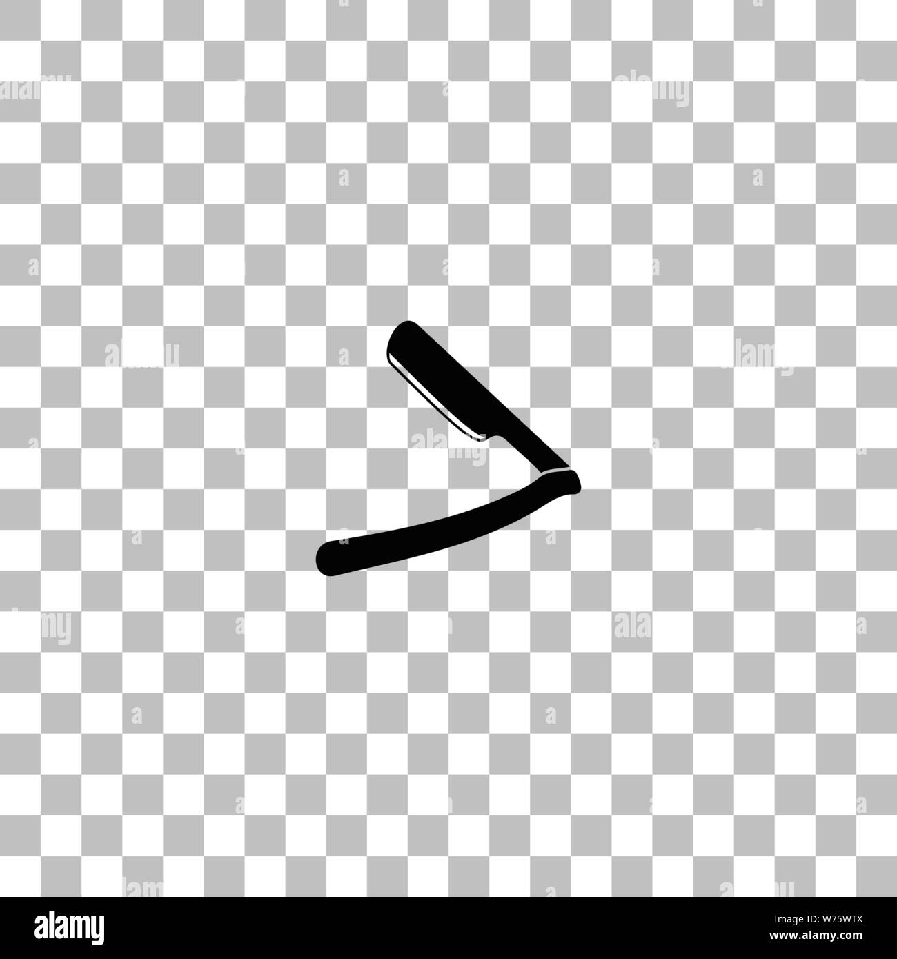 Razor. Black flat icon on a transparent background. Pictogram for your ...
