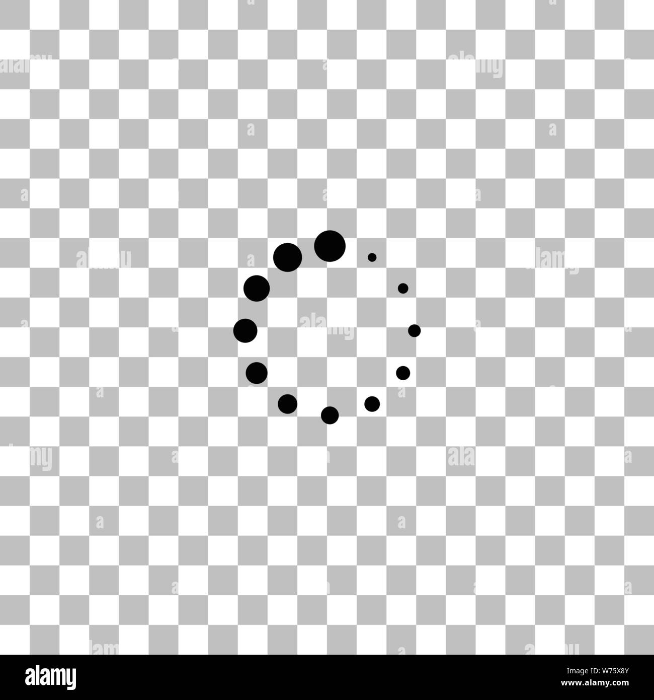 Loading. Black flat icon on a transparent background. Pictogram for ...