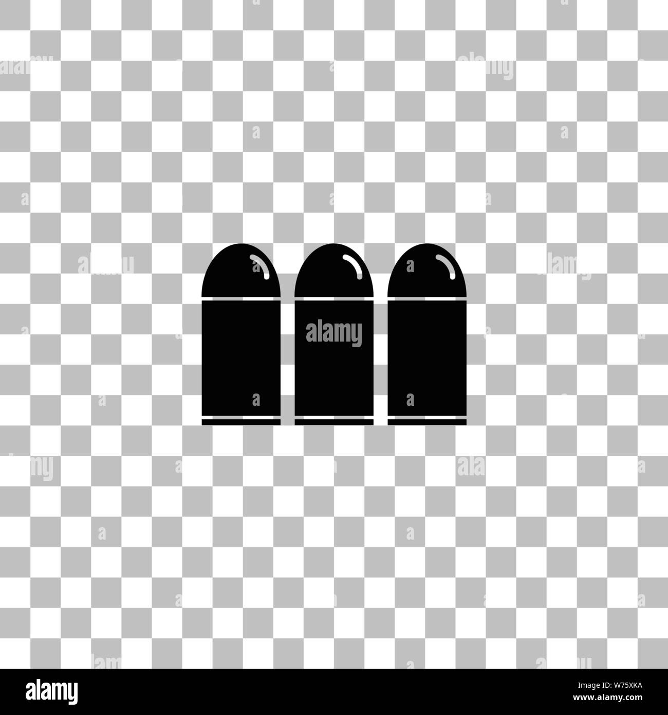 Bullets. Black flat icon on a transparent background. Pictogram for ...