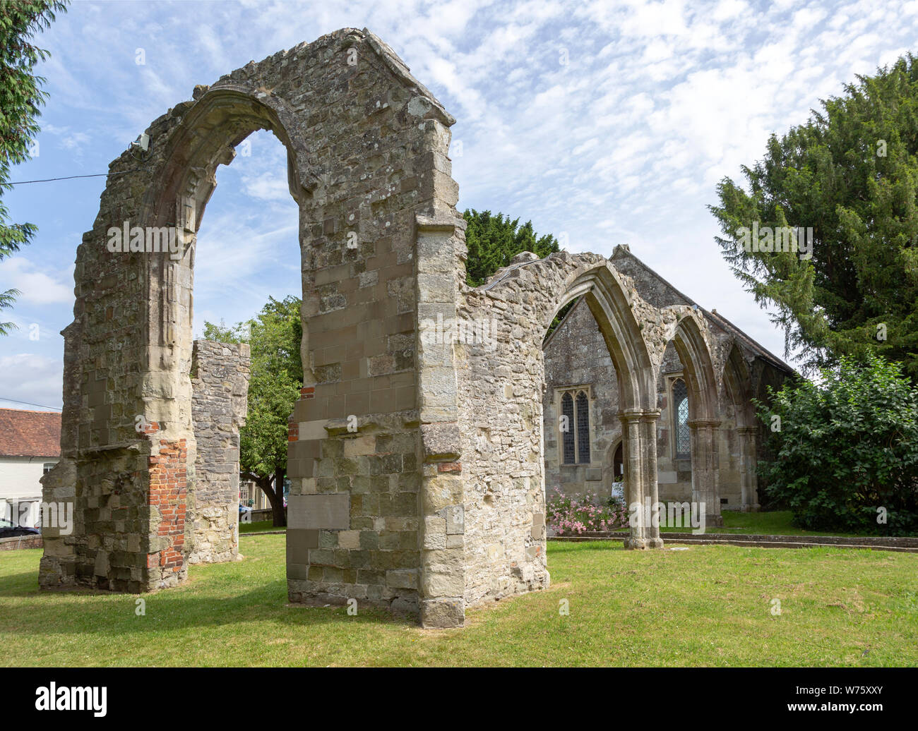 Ruins of church of Saint Mary, Wilton, Wiltshire, England, UK Stock ...